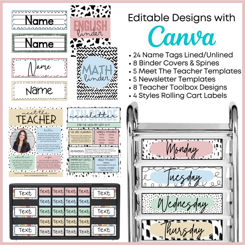 Modern Colorful Classroom Decor Bundle Printable Classroom - Etsy