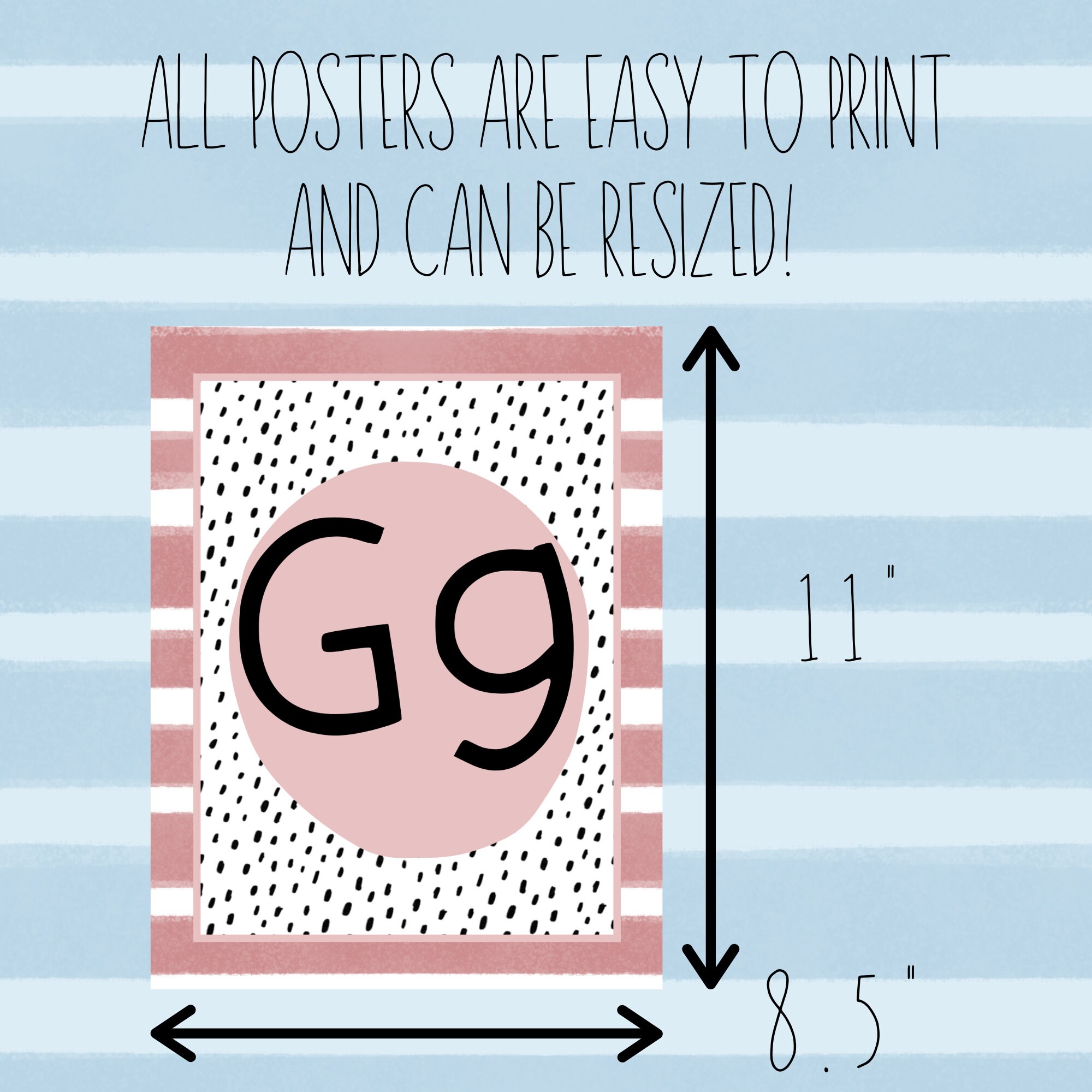 PRINTABLE Modern Colorful ABC Poster Pack Bulletin Board - Etsy