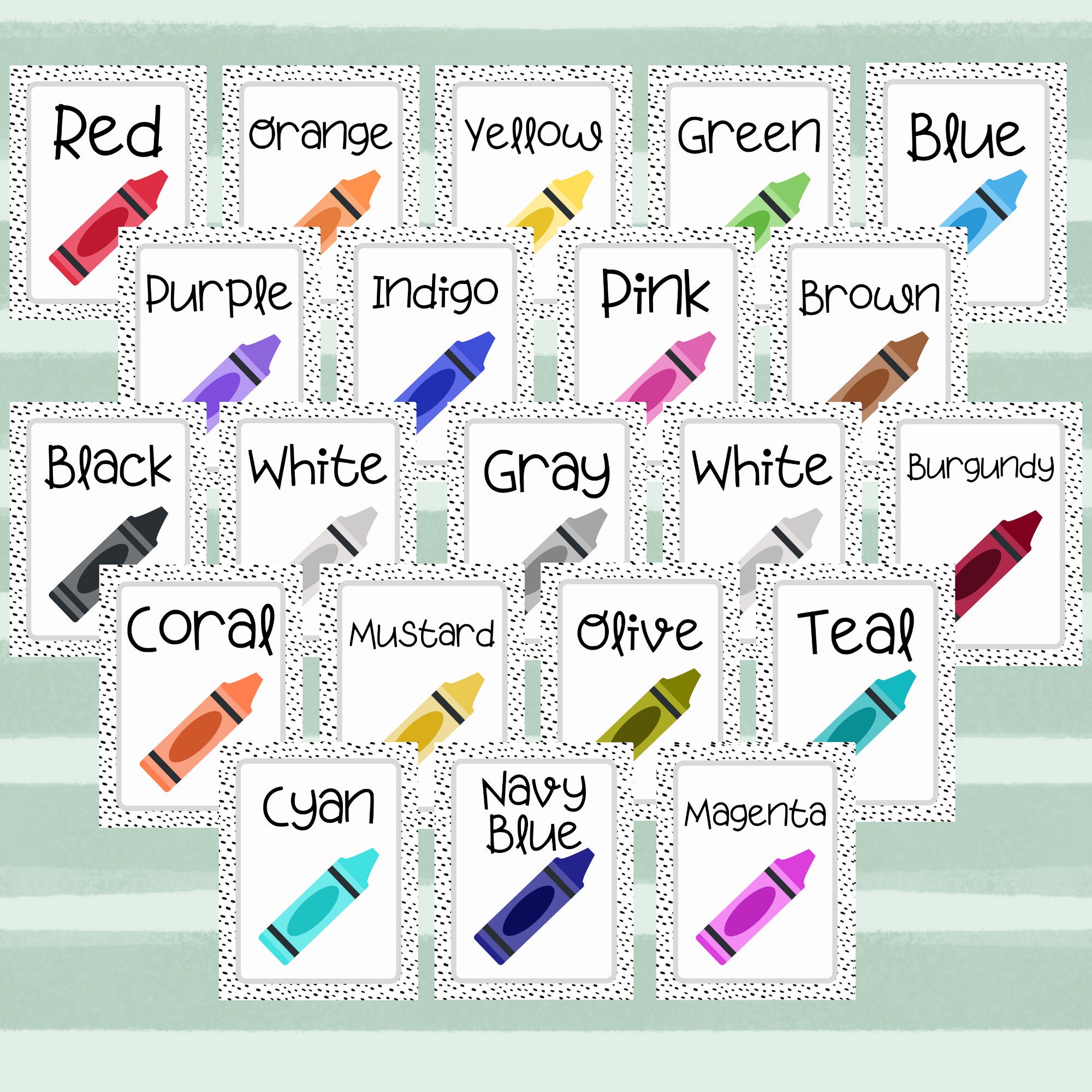 EDITABLE Color Poster Pack Modern Colorful Bulletin Board - Etsy