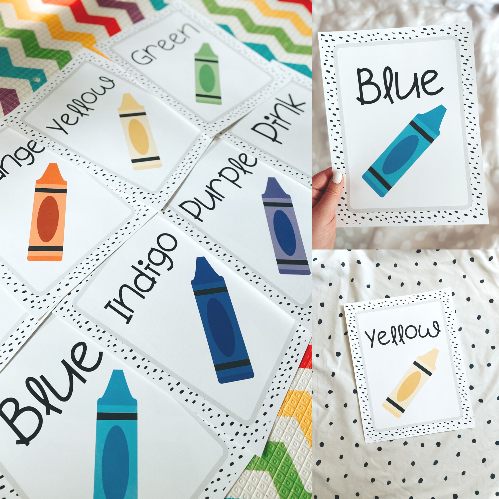 EDITABLE Color Poster Pack Modern Colorful Bulletin Board - Etsy