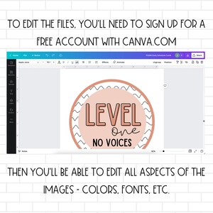 EDITABLE Voice Levels Display | Boho Farmhouse | Bulletin Board Posters ...