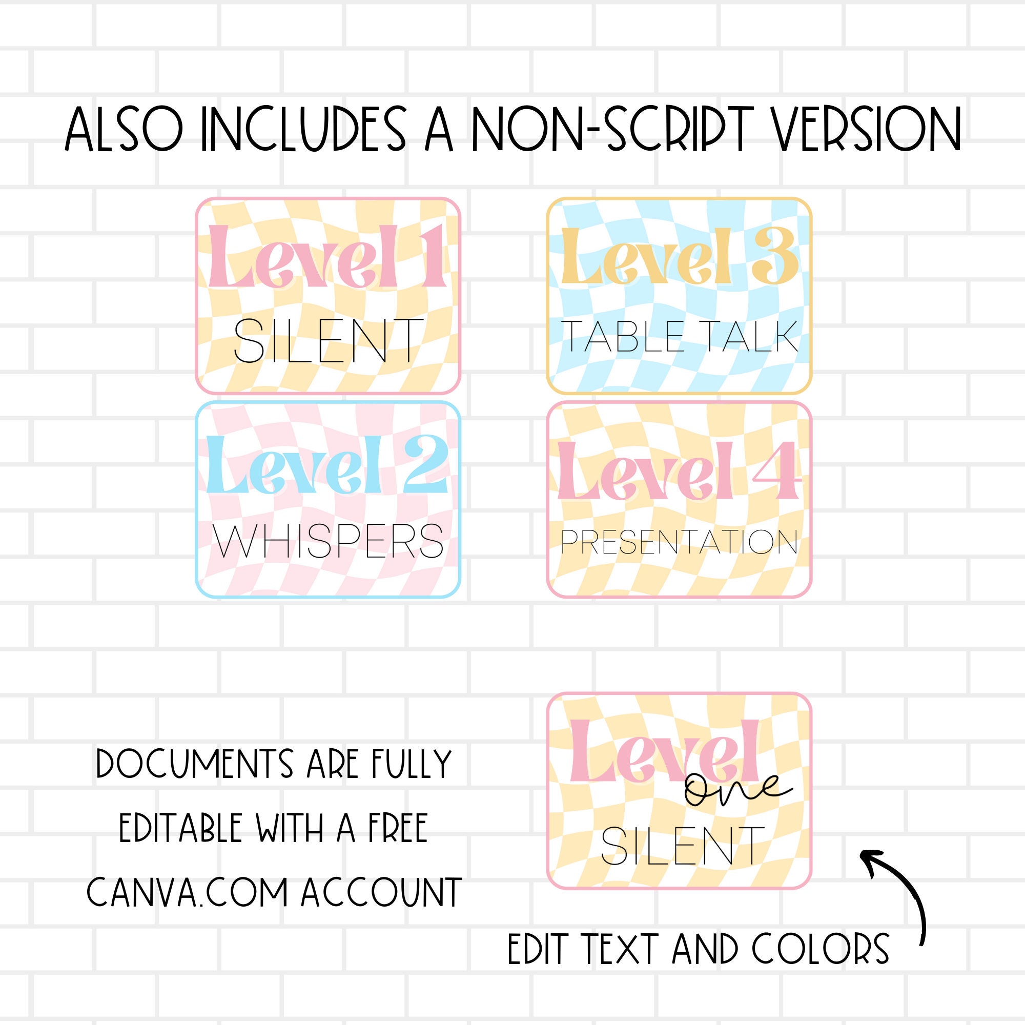 EDITABLE Voice Levels Display | Sweet & Groovy | Bulletin Board Posters ...