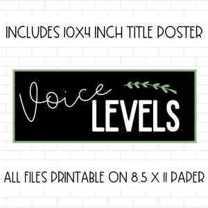EDITABLE Voice Levels Display | Boho Farmhouse | Bulletin Board Posters ...