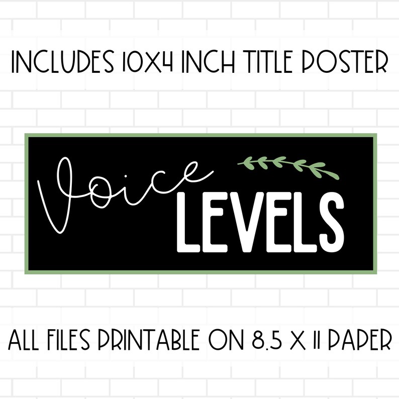 EDITABLE Voice Levels Display Boho Farmhouse Bulletin - Etsy