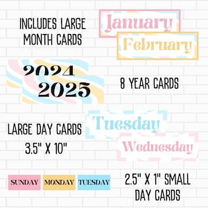 EDITABLE Classroom Calendar Pack | Sweet Groovy | Bulletin Board ...