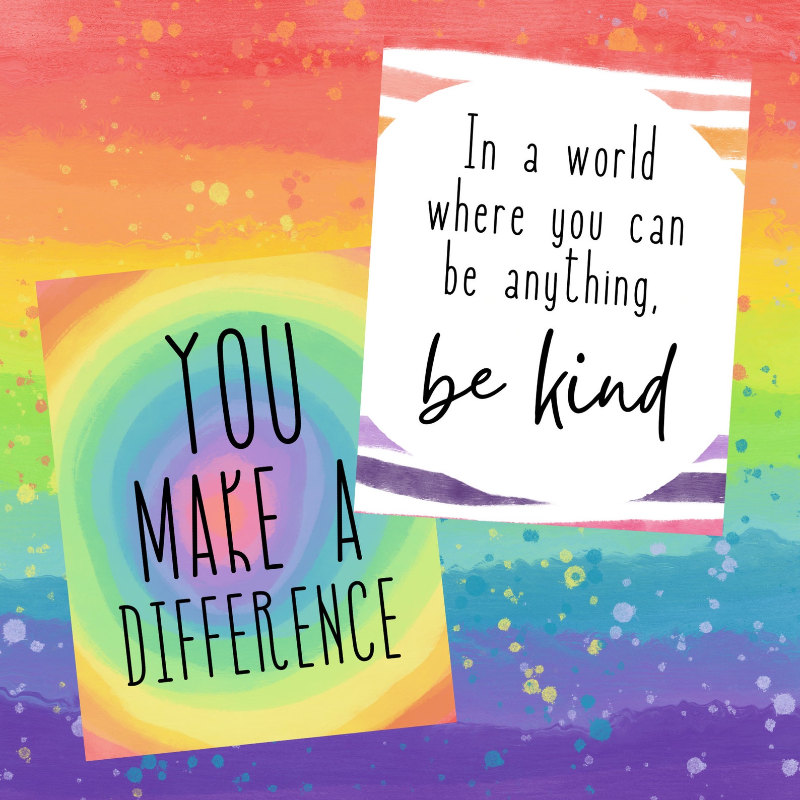 PRINTABLE Classroom Poster Pack Watercolor Rainbow - Etsy