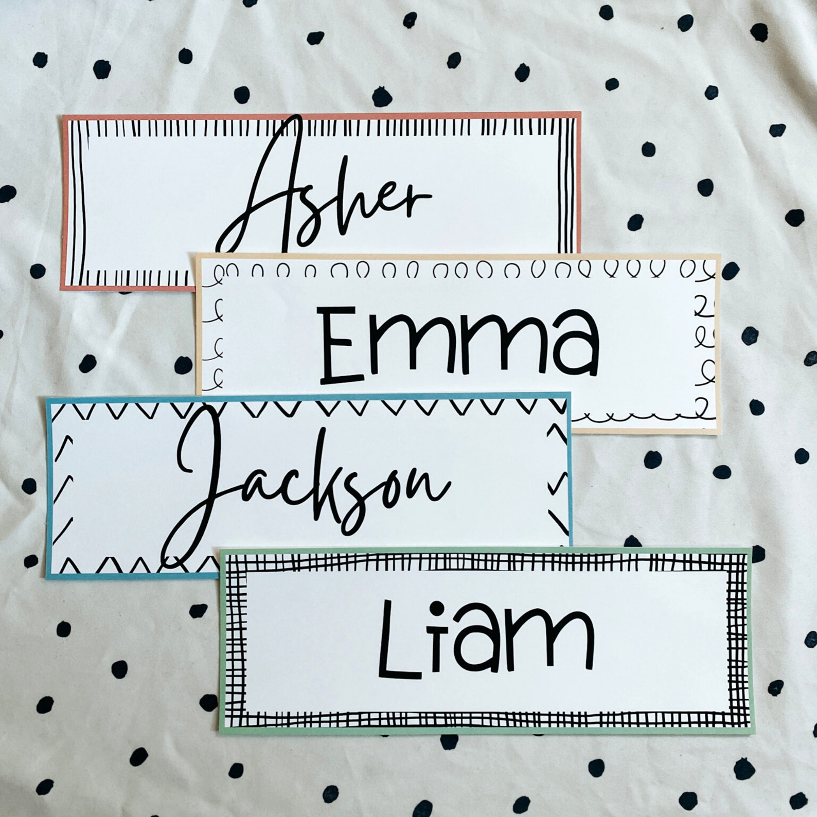 EDITABLE Modern Colorful Name Tags Printable Classroom - Etsy UK