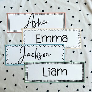 EDITABLE Modern Colorful Name Tags | Printable Classroom Nametags ...