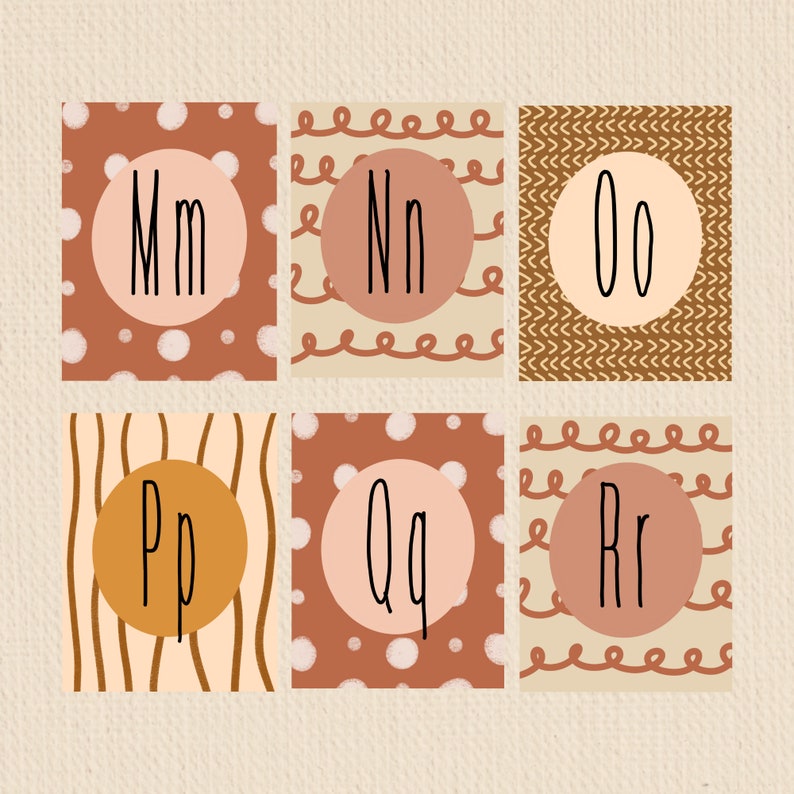 PRINTABLE Boho Alphabet Poster Pack Bulletin Board Posters | Etsy