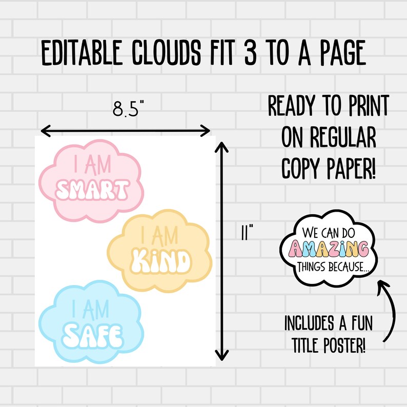 EDITABLE Affirmation Station Posters | Bulletin Board Display ...