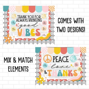 EDITABLE Groovy Teacher Appreciation Bulletin Board Kit | Groovy Retro ...