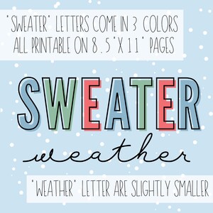 PRINTABLE Sweater Weather Bulletin Board Pack Printable | Etsy Canada