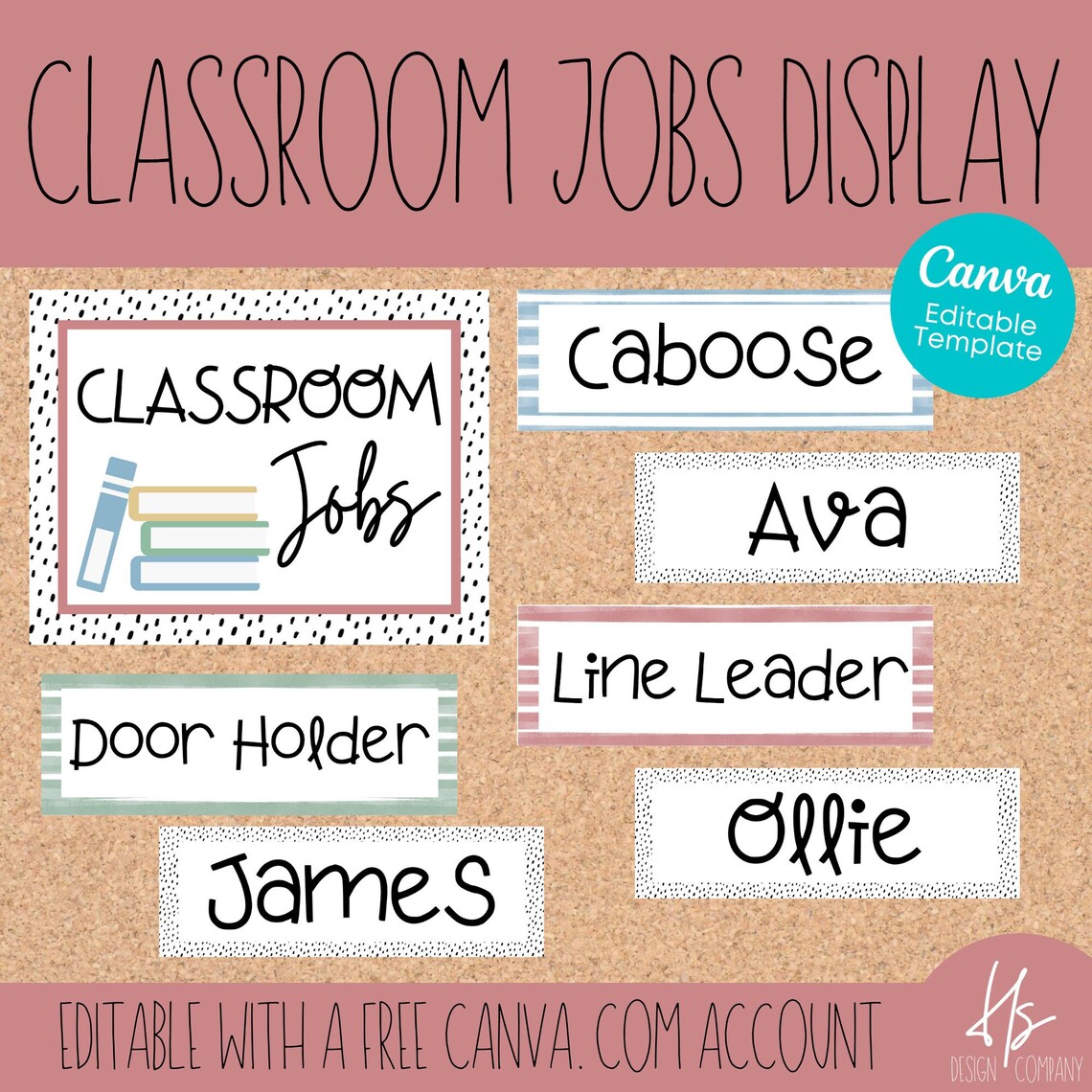 EDITABLE Classroom Jobs Display Modern Colorful Class Jobs - Etsy