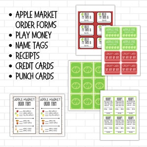 PRINTABLE Apple Market Dramatic Play Kit | Summer Activity | Preschool ...