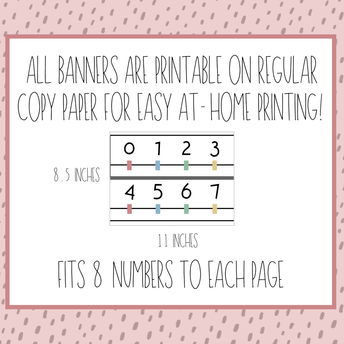 PRINTABLE Modern Colorful Number Line Classroom Posters - Etsy