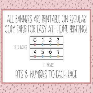 PRINTABLE Modern Colorful Number Line | Classroom Posters | Elementary ...