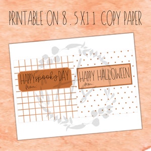 Halloween Candy Bar Printable Gift Tags | Trick or Treat Candy Tag ...