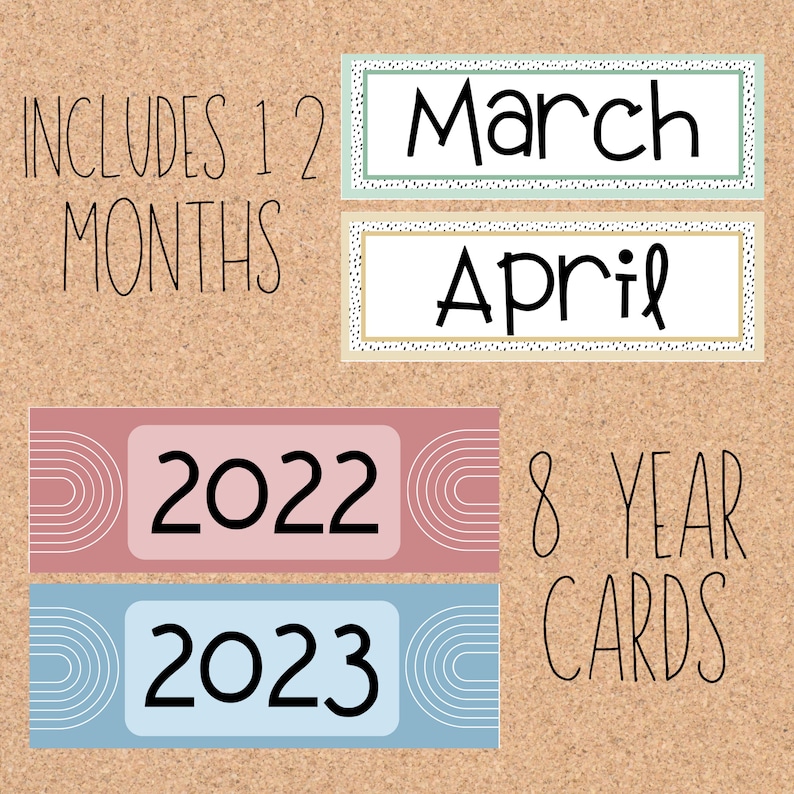 EDITABLE Modern Colorful Classroom Calendar Pack | Bulletin Board ...