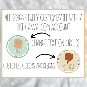 EDITABLE Hand Signals Display | Bulletin Board Posters | Elementary ...