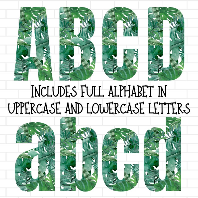 EDITABLE Tropical Classroom Banner Letters Full Alphabet | Modern ...