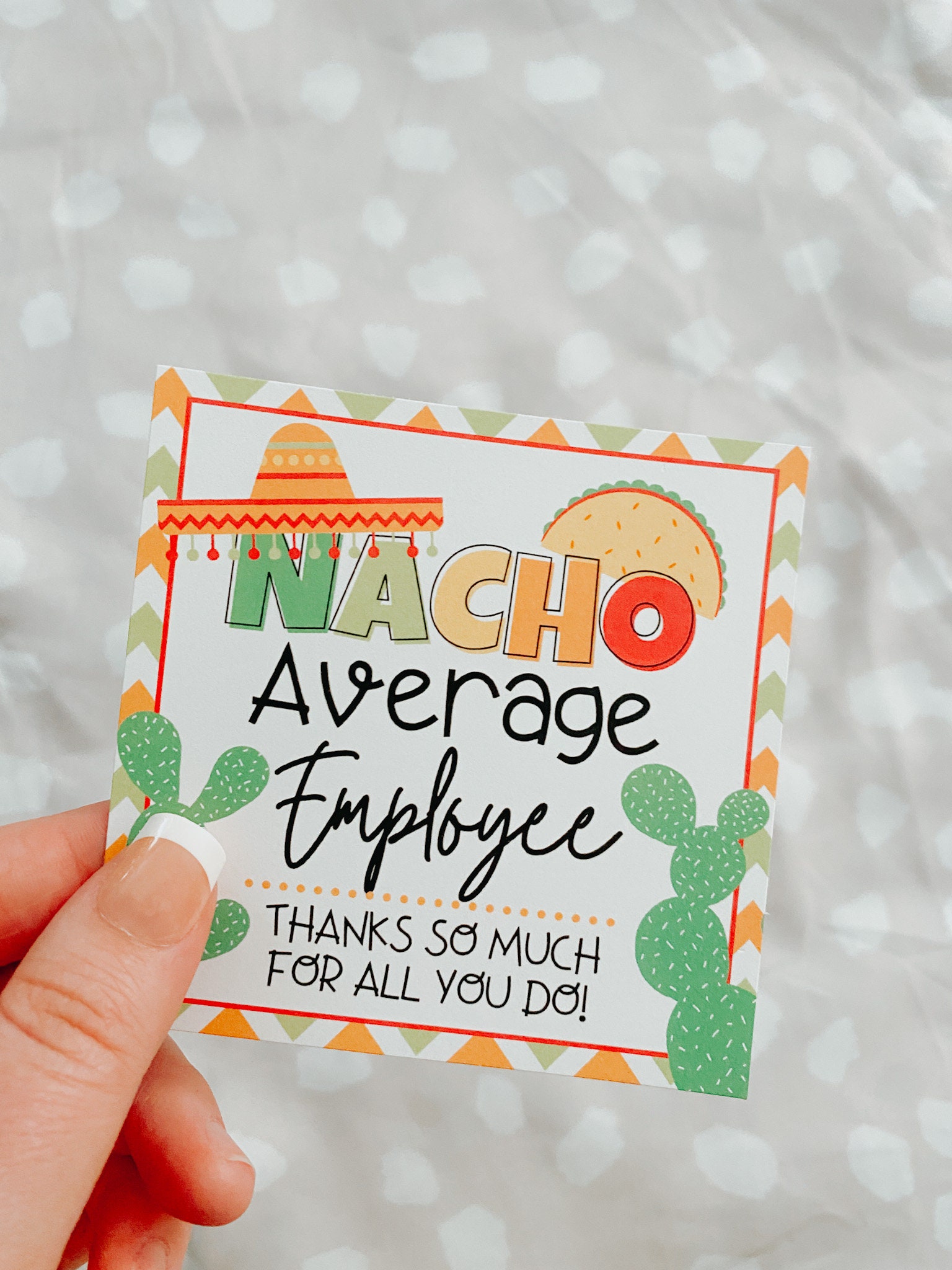 Nacho Average Staff Gift Tag Set of 8 Staff Appreciation | Etsy