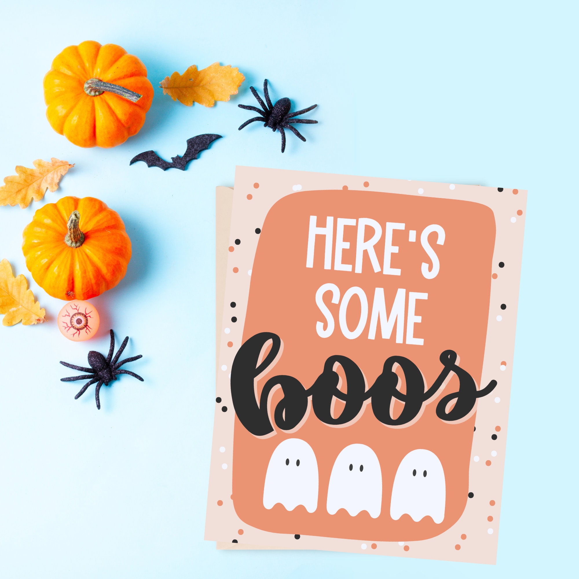 PRINTABLE Here's Some Boos Card | Printable Greeting Card | Halloween ...