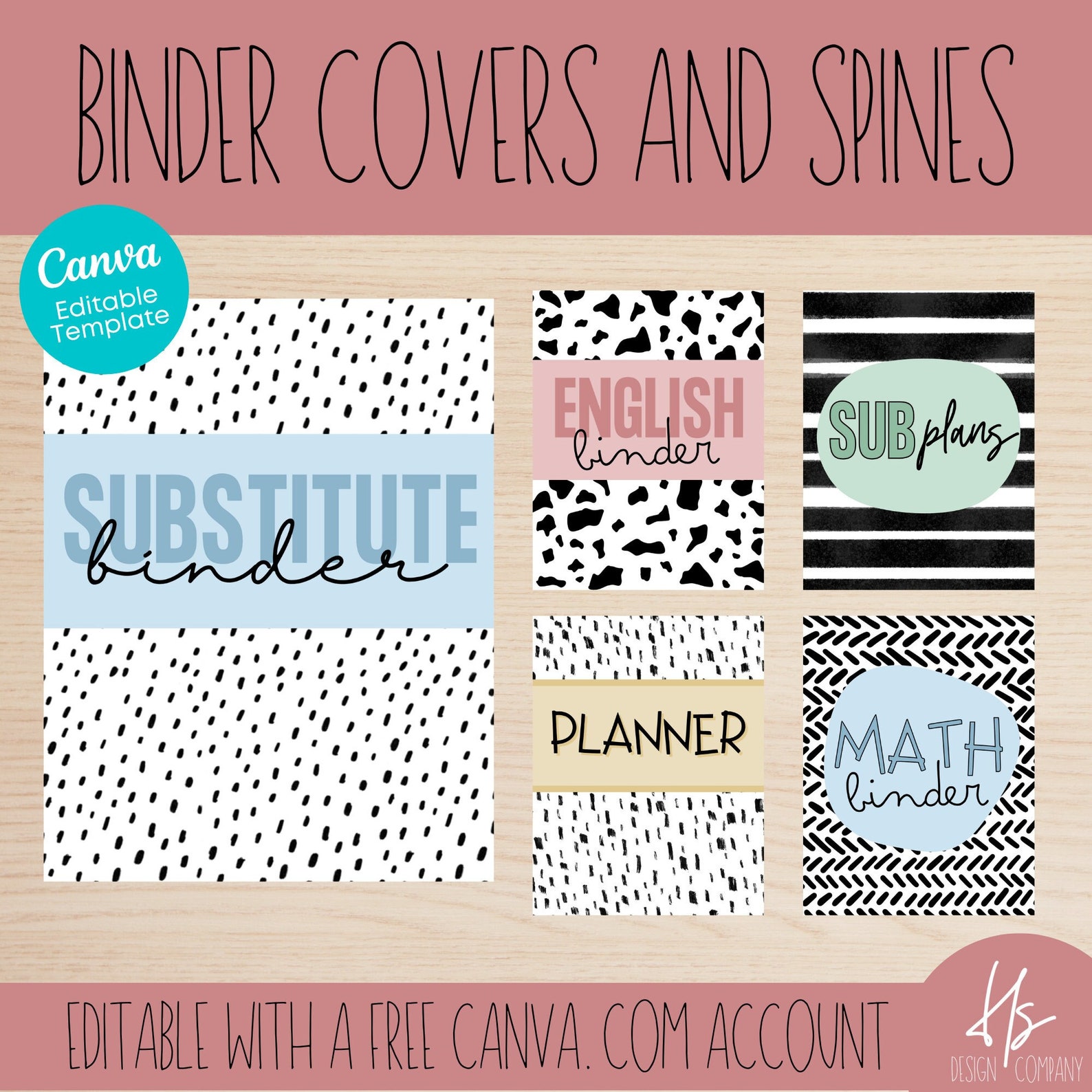 EDITABLE Colorful Binder Covers & Spines | Printable Binder Covers ...