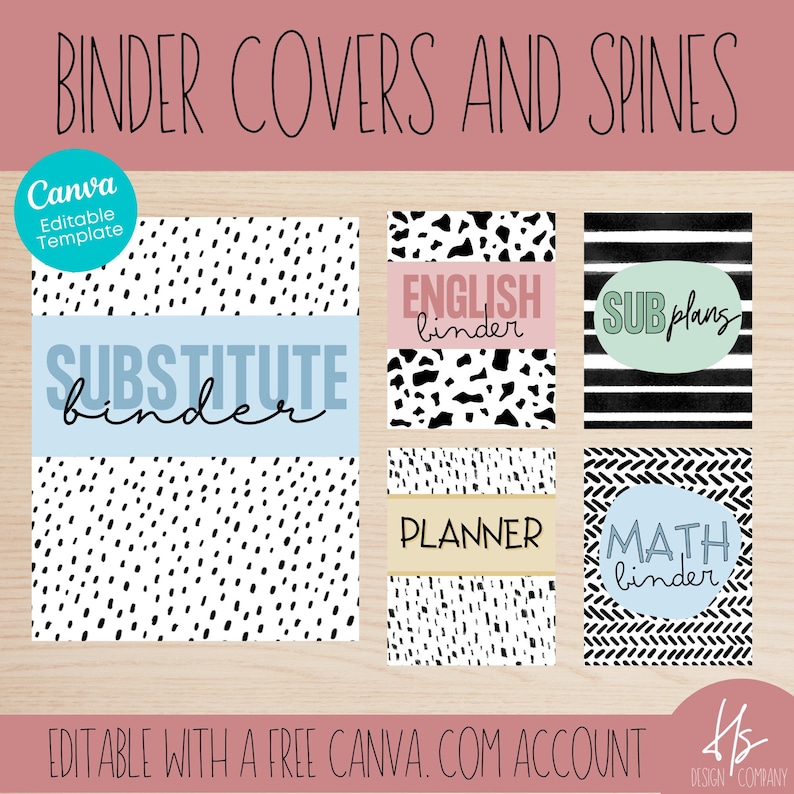 EDITABLE Colorful Binder Covers & Spines | Printable Binder Covers ...