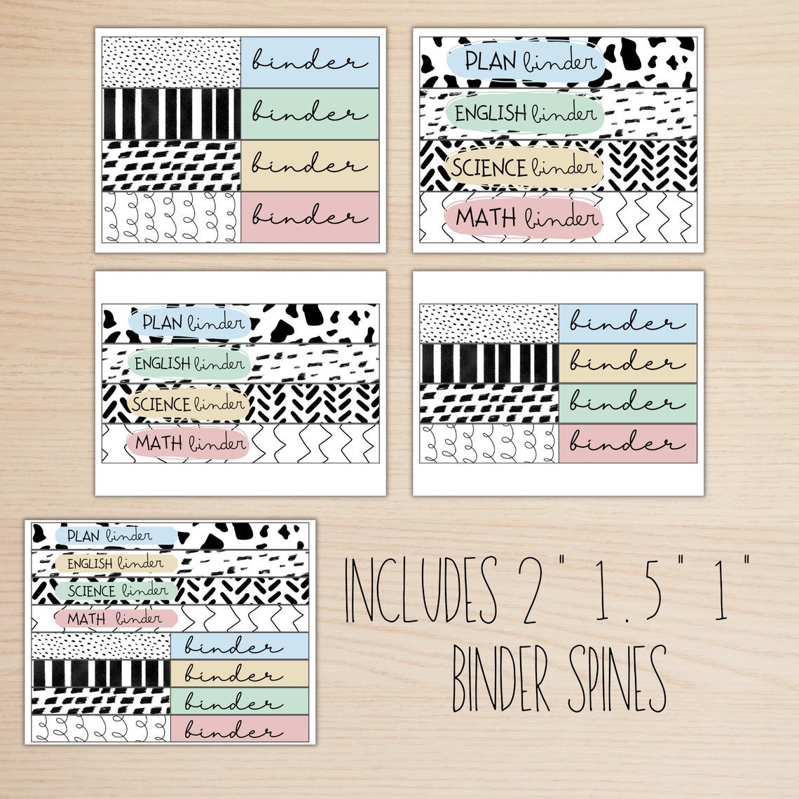 EDITABLE Colorful Binder Covers & Spines Printable Binder - Etsy UK