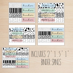 EDITABLE Colorful Binder Covers & Spines | Printable Binder Covers ...