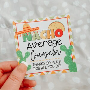 PRINTABLE Nacho Average Teacher Gift Tag Set of 8 | Teacher ...