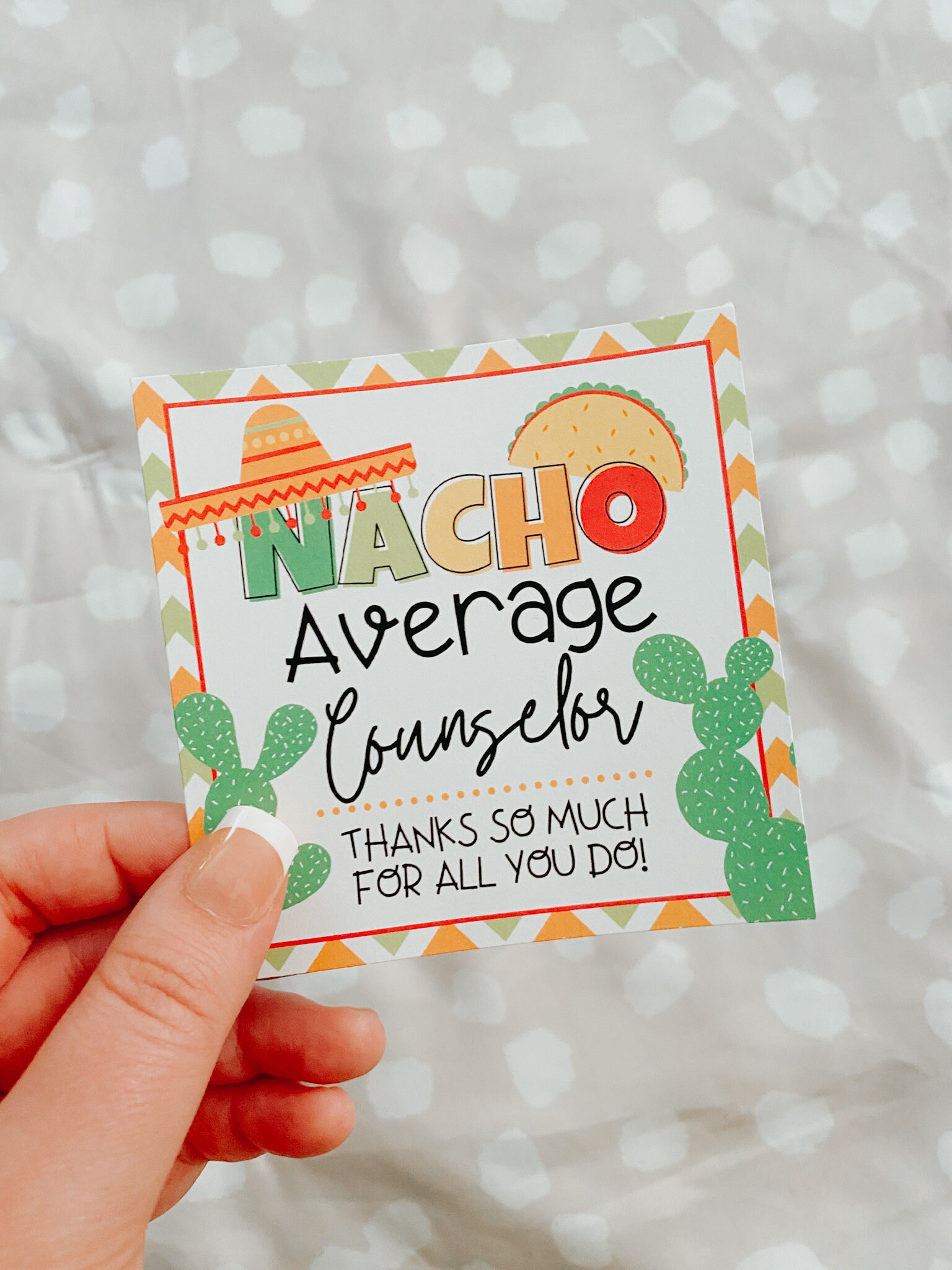 PRINTABLE Nacho Average Teacher Gift Tag Set of 8 Teacher - Etsy