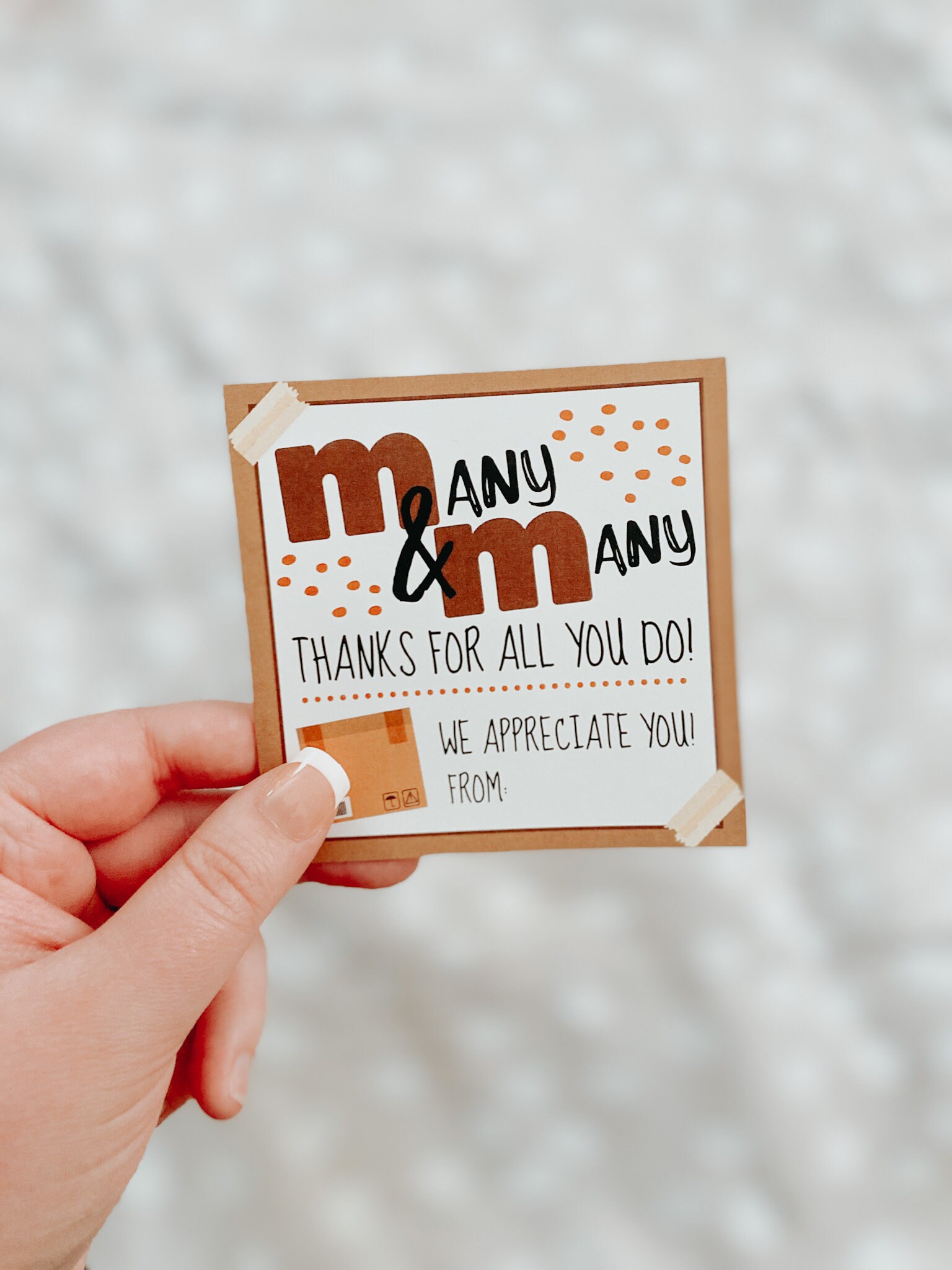 Many and Many Thanks for All You Do Printable Gift Tag | Delivery ...