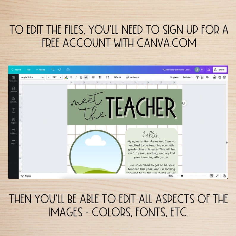 EDITABLE Meet the Teacher Letter Templates Boho Farmhouse - Etsy