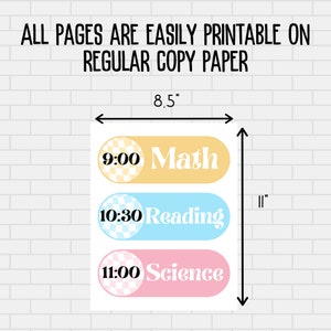 EDITABLE Daily Schedule Cards | Modern Colorful | Bulletin Board ...