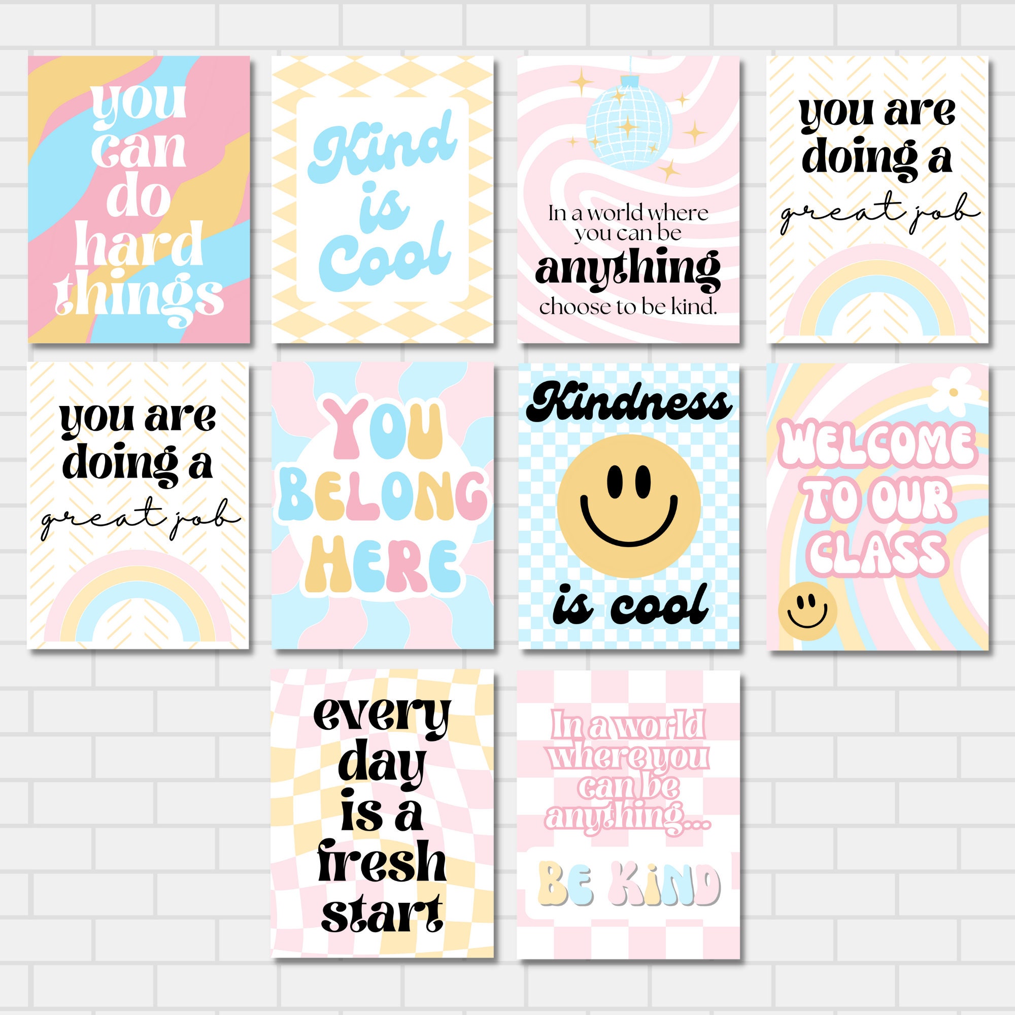 PRINTABLE Sweet Groovy Classroom Poster Pack | Bulletin Board Posters ...