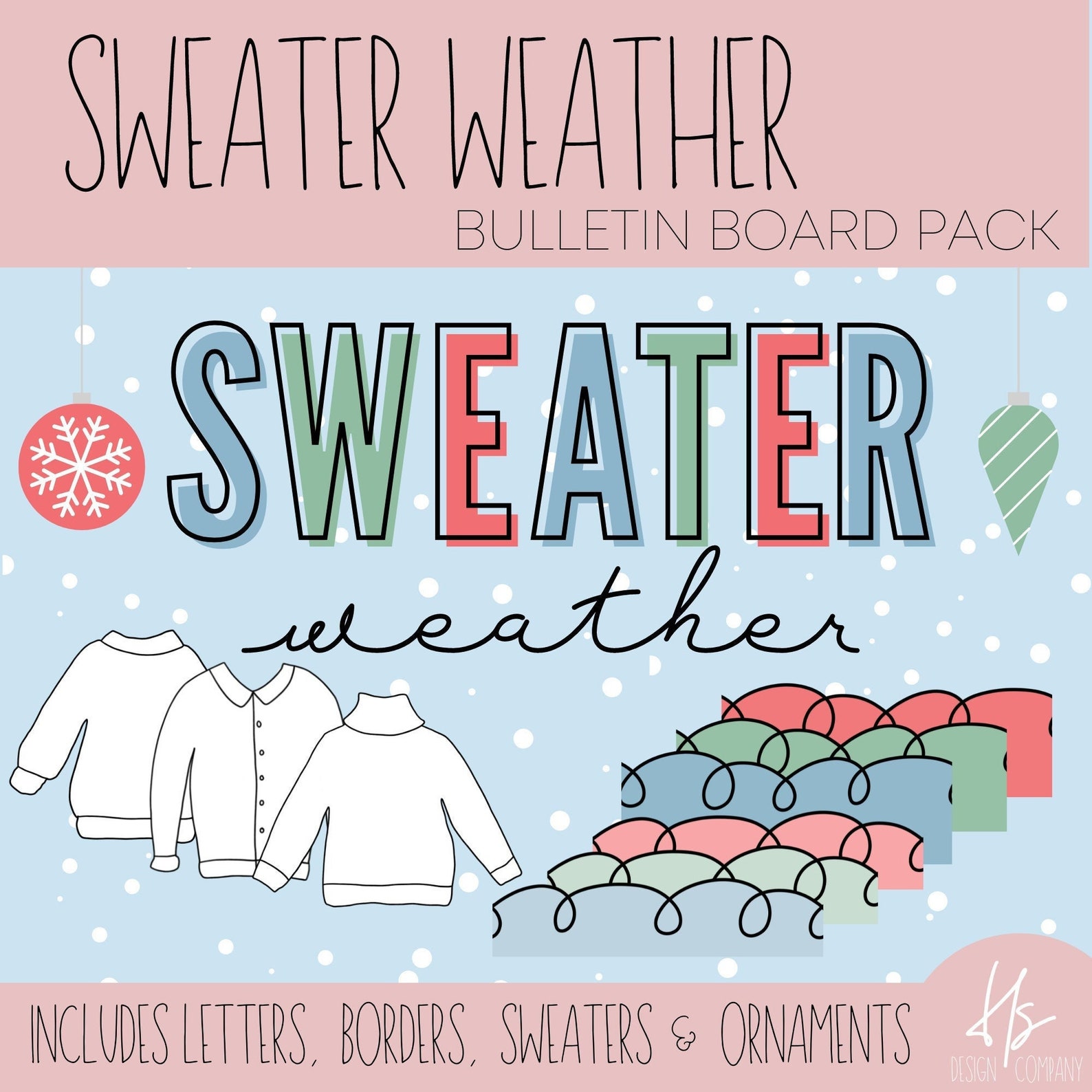 PRINTABLE Sweater Weather Bulletin Board Pack Printable | Etsy Canada