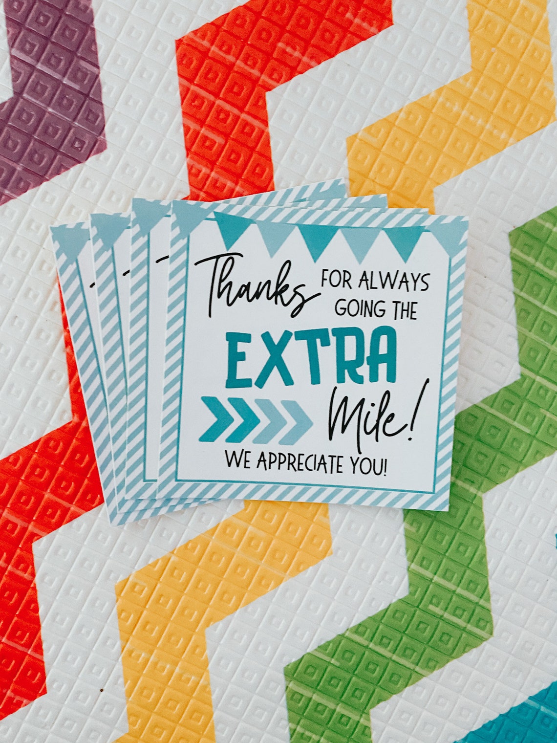 Thank You for Going the Extra Mile Gift Tag Appreciation | Etsy