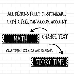 EDITABLE Daily Schedule Cards | Modern Tropical | Bulletin Board ...