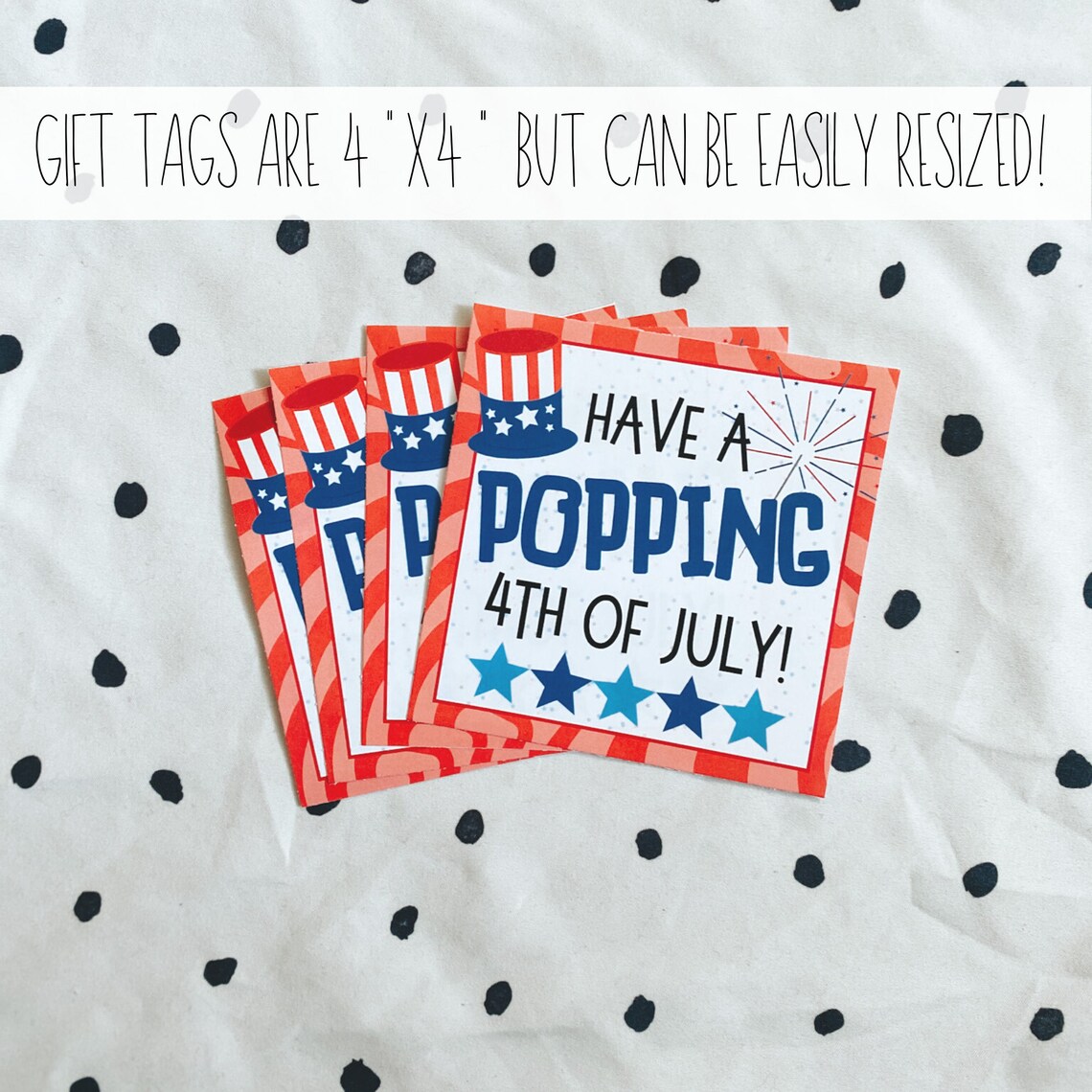 Have a Popping 4th of July Gift Tag Popcorn 4th of July - Etsy