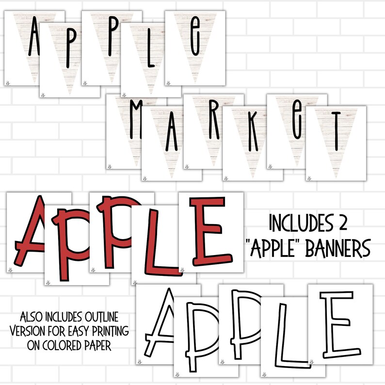 PRINTABLE Apple Market Dramatic Play Kit | Summer Activity | Preschool ...