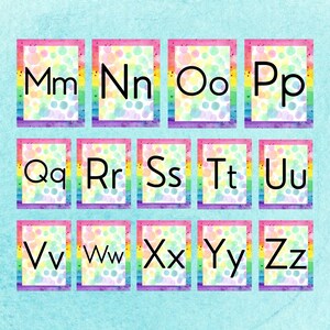 PRINTABLE Alphabet Poster Pack Watercolor Rainbow | Etsy