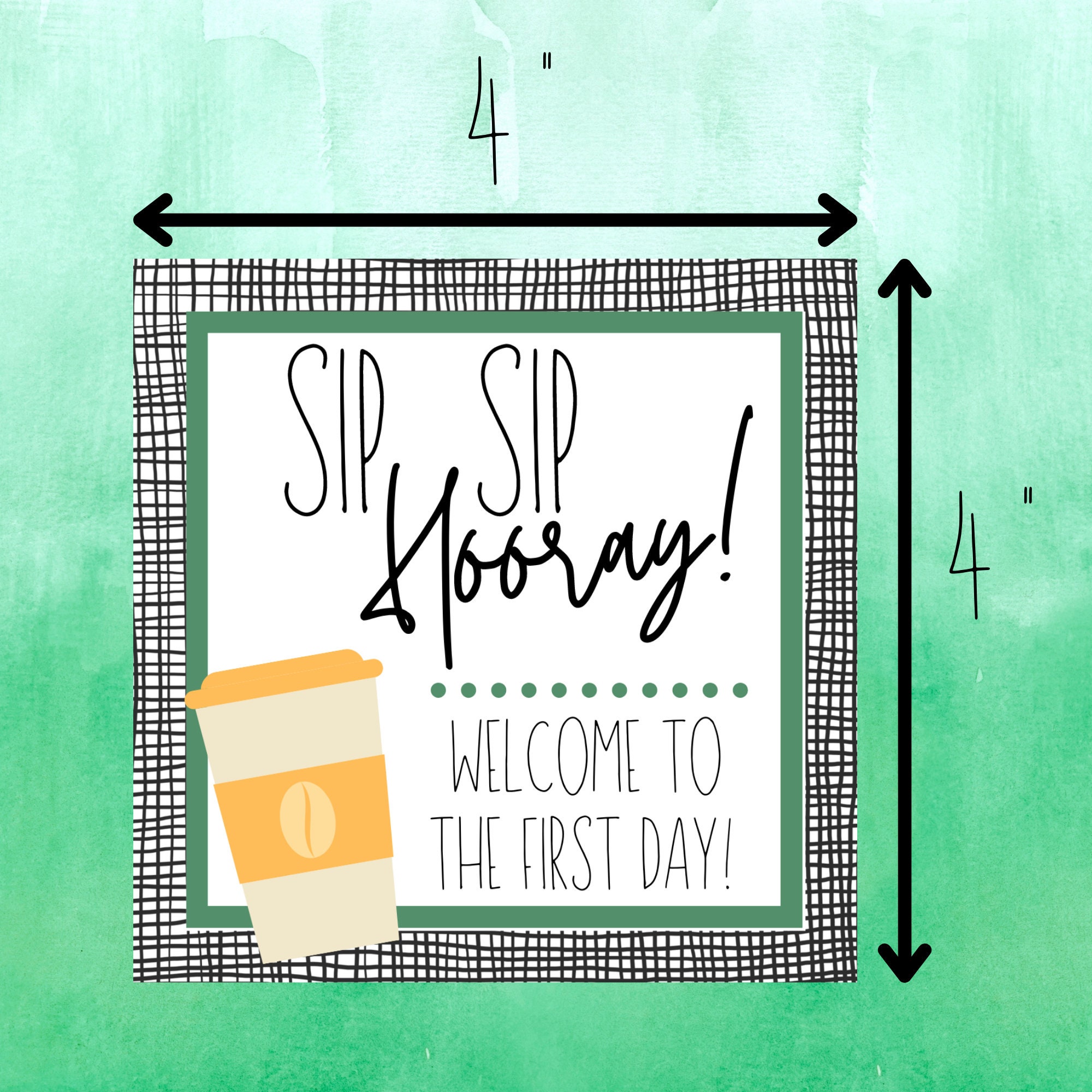 Sip Sip Hooray Welcome to the First Day Printable Gift Tag - Etsy