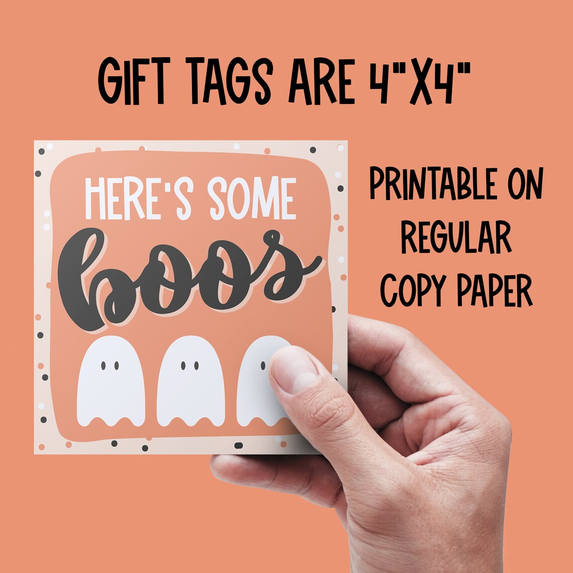 PRINTABLE Here's Some Boos Gift Tag | Printable Gift Tag | Halloween ...