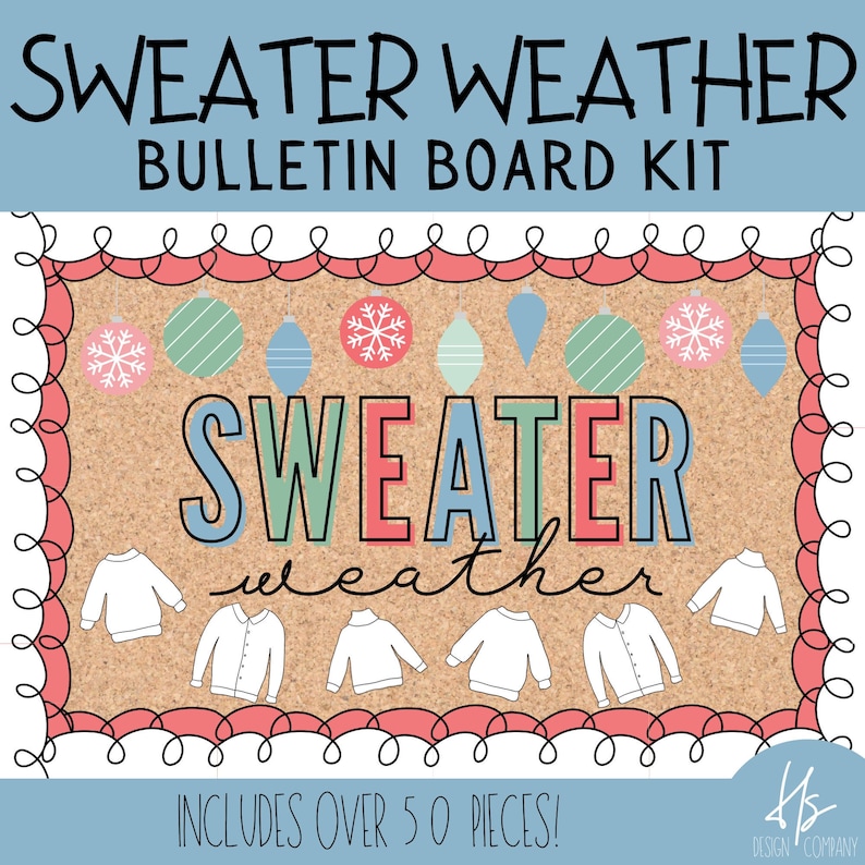 PRINTABLE Sweater Weather Bulletin Board Pack Printable - Etsy