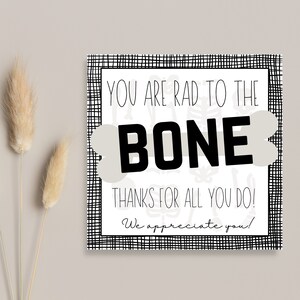 PRINTABLE You Are Rad to the Bone Gift Tag | Physical Therapist ...