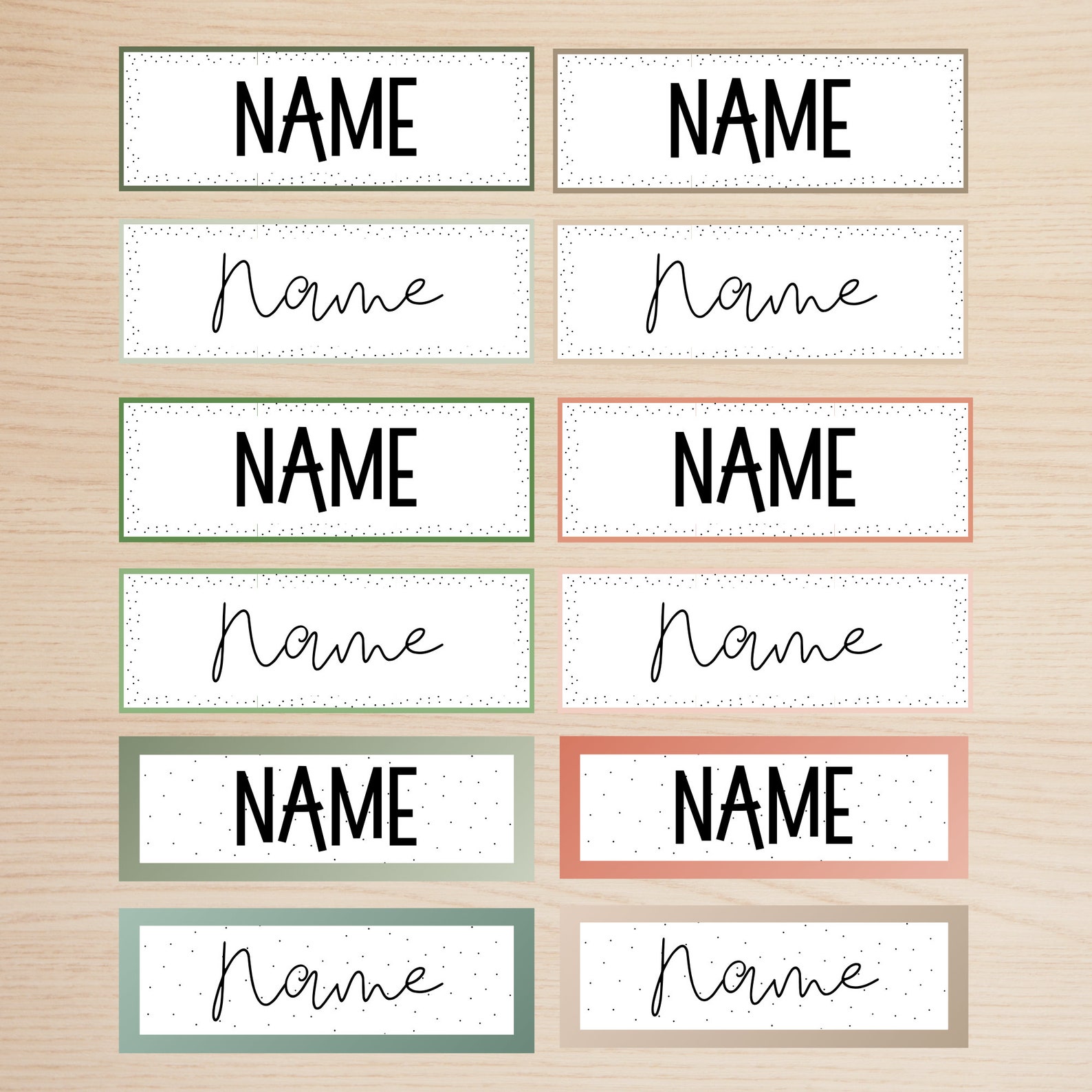EDITABLE Boho Farmhouse Name Tags Printable Classroom Name - Etsy