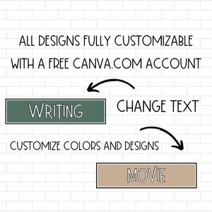 EDITABLE Daily Schedule Cards | Boho Farmhouse | Bulletin Board Posters ...