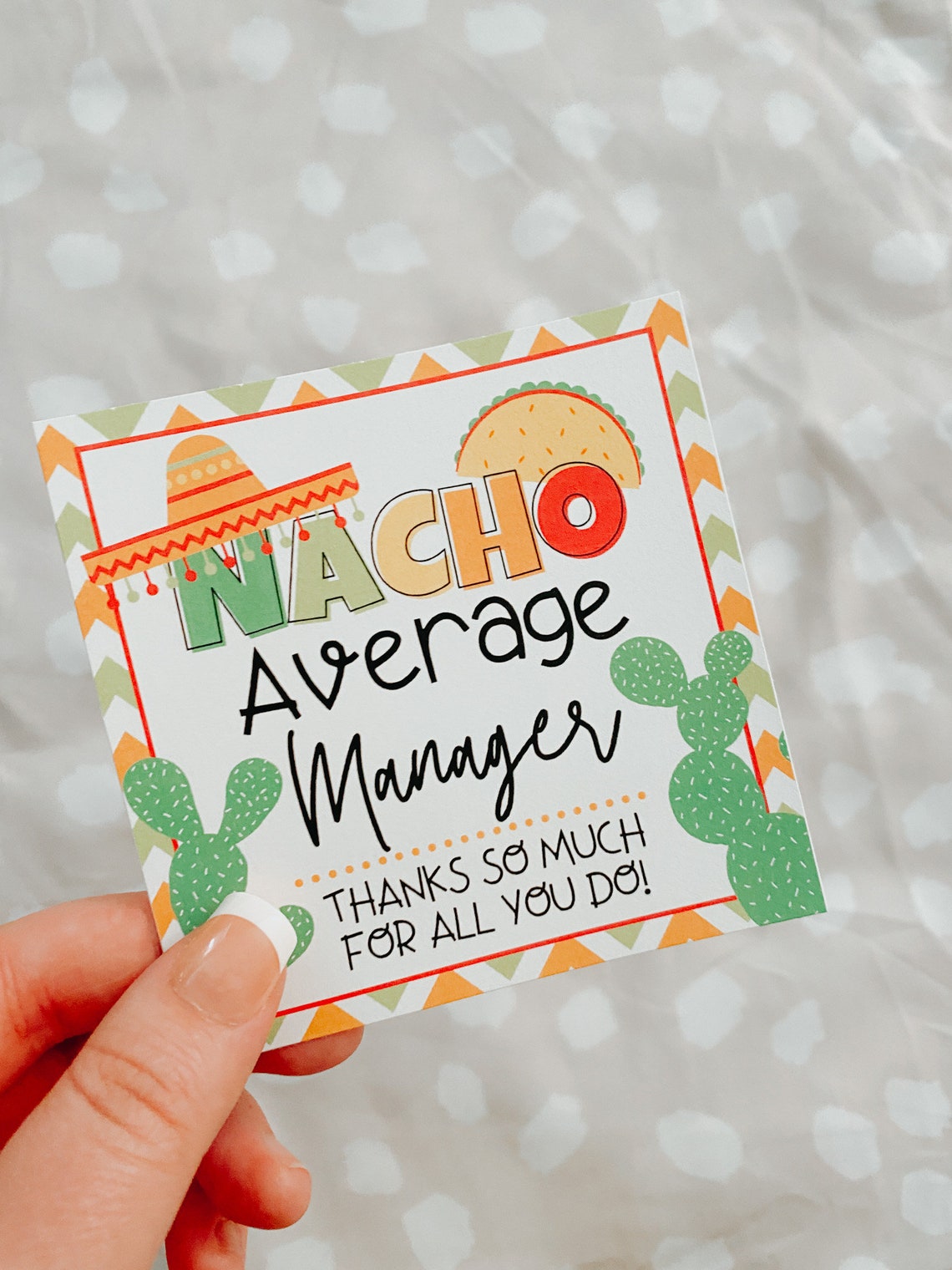Nacho Average Staff Gift Tag Set of 8 Staff Appreciation | Etsy