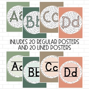PRINTABLE Boho Farmhouse Alphabet Poster Pack | Printable Bulletin ...